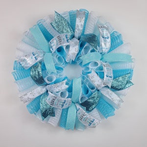 Elf Front Door Wreath, Elf Christmas Wreath, Holiday Door Wreath, Blue ...