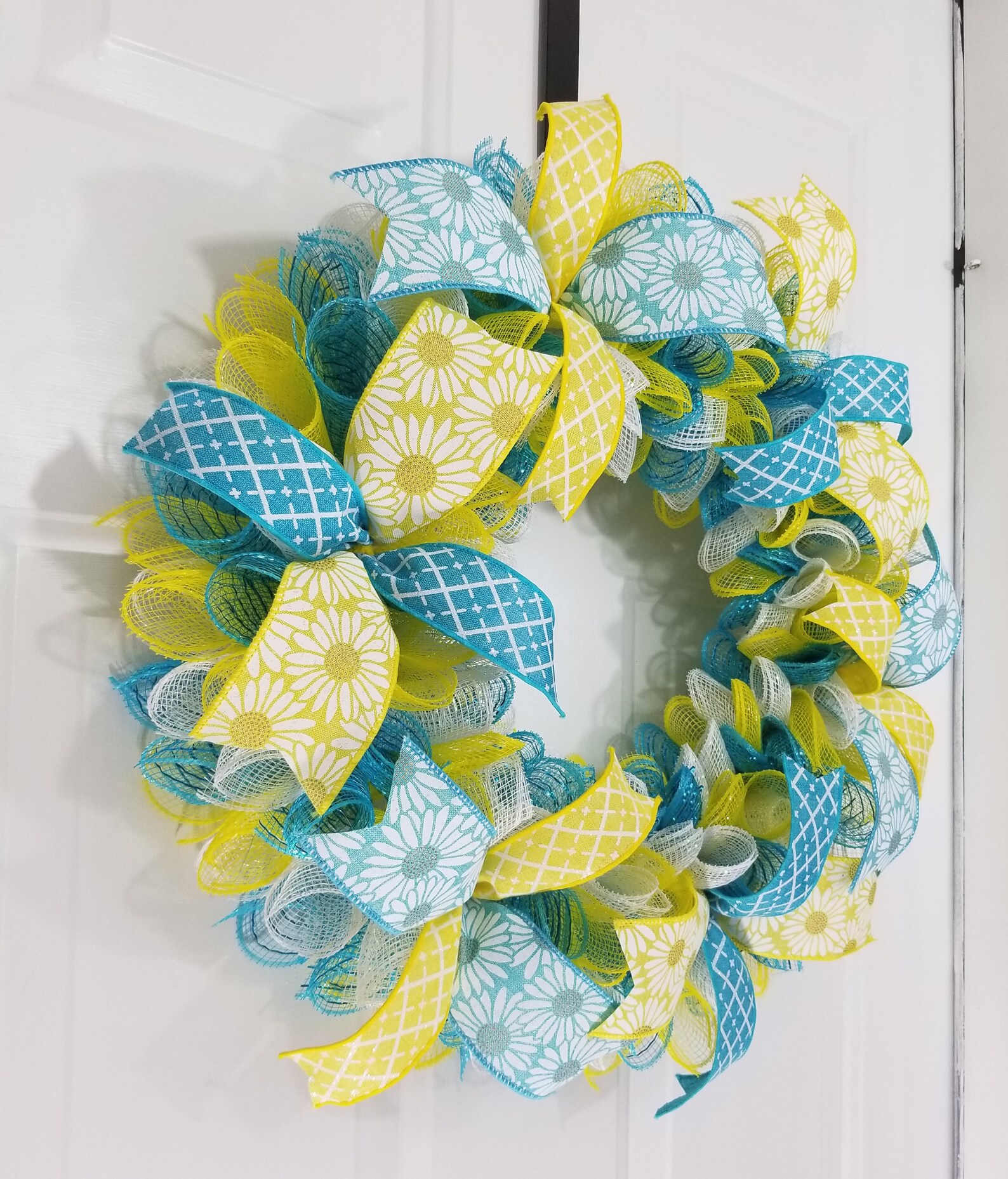 Blue Spring Wreath Spring Summer Wreath Summer Door Wreath - Etsy