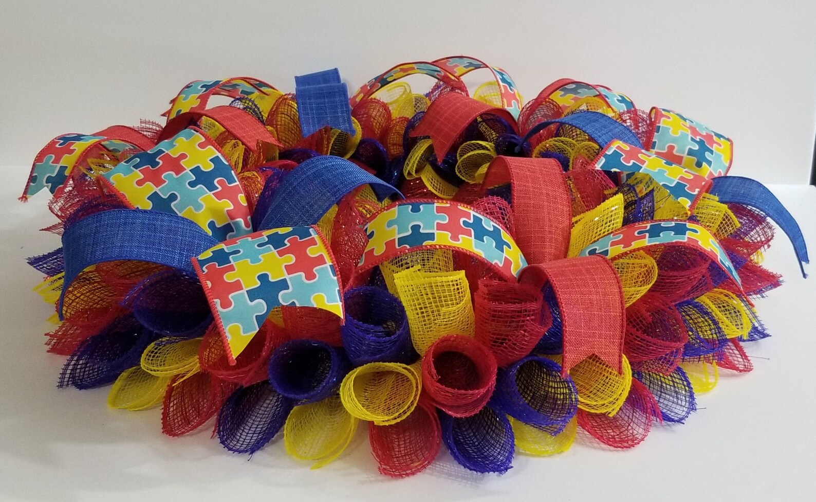 Autism Wreath, Autism Awareness Wreath, Autism Door Wreath, Teacher ...