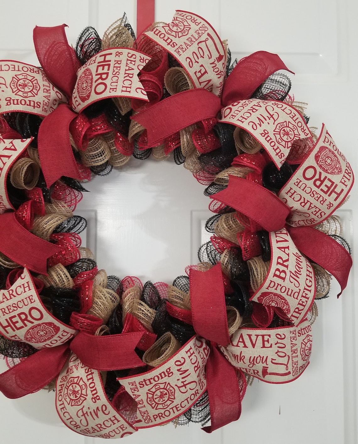 Firefighter Wreath Fire Station Wreath Fireman Retirement | Etsy