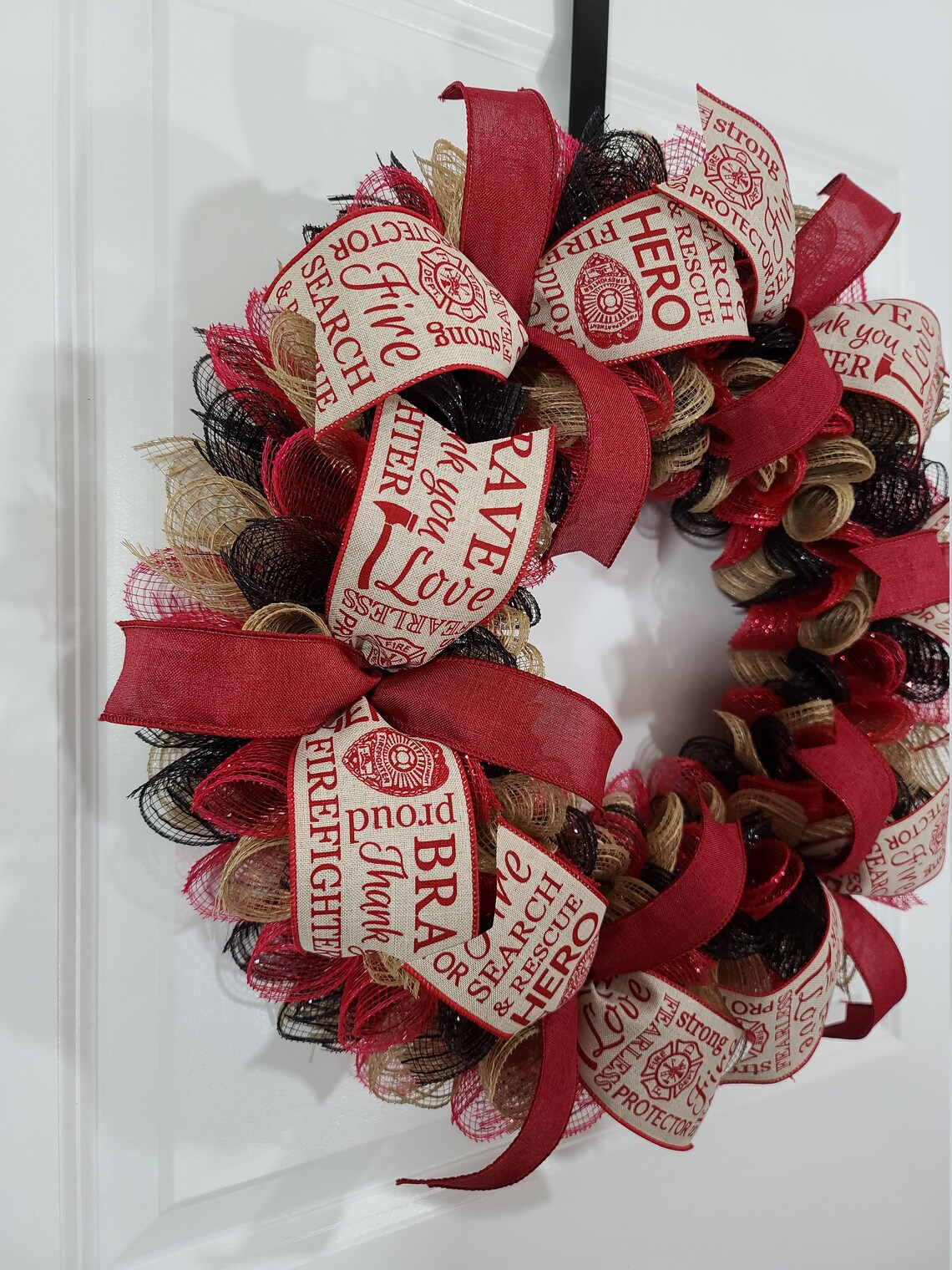 Firefighter Wreath Fire Station Wreath Fireman Retirement | Etsy