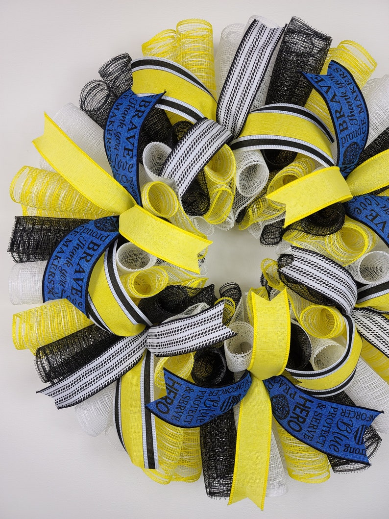 911 Dispatcher Front Door Wreath, Police Dispatcher Door Decor ...