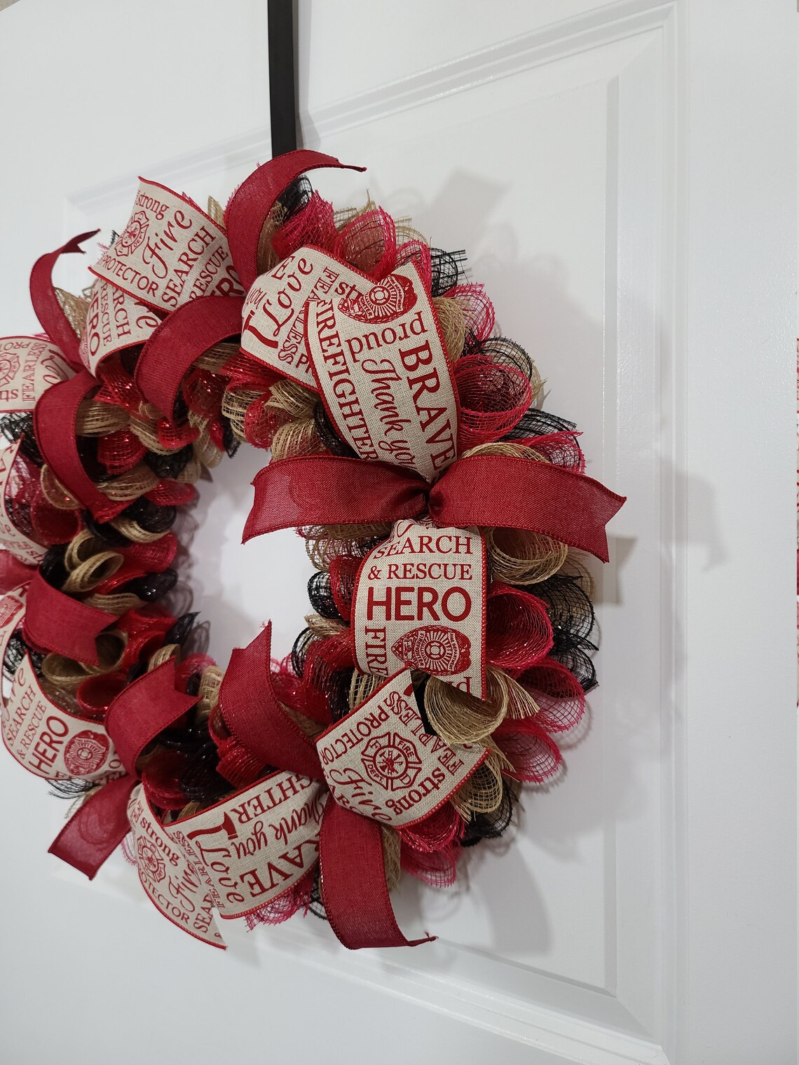 Firefighter Wreath Fire Station Wreath Fireman Retirement | Etsy