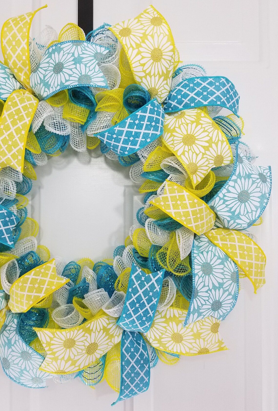 Blue Spring Wreath Spring Summer Wreath Summer Door Wreath | Etsy