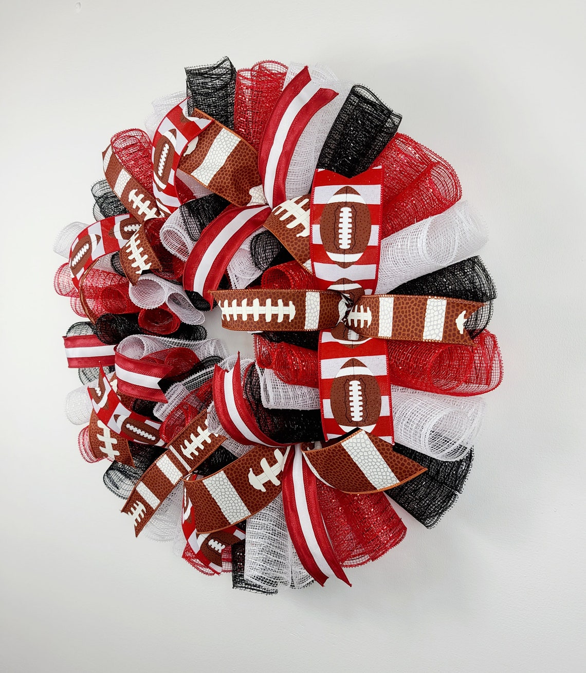 Football Theme Wreath Football Wreaths for Front Door - Etsy