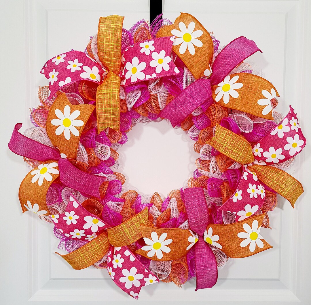 Colorful Spring Wreaths for Front Door, Springtime Porch Decor, Bright ...
