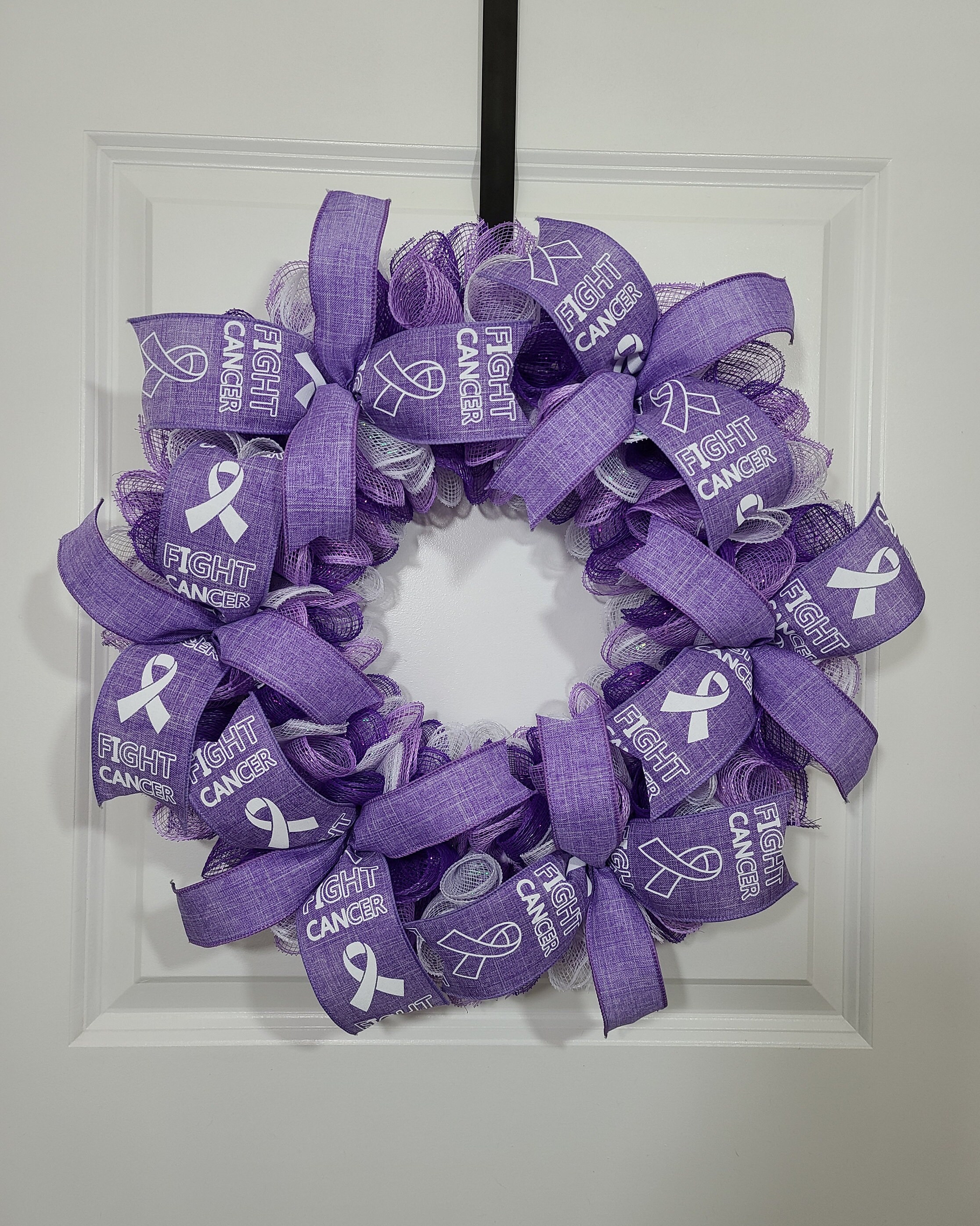 Cancer Wreath Cancer Awareness Wreath Purple Wreath Purple | Etsy
