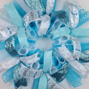 Elf Front Door Wreath, Elf Christmas Wreath, Holiday Door Wreath, Blue ...