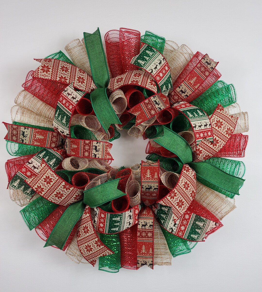 Ugly Sweater Christmas Wreaths, Farmhouse Holiday Home Decor, Seasonal ...