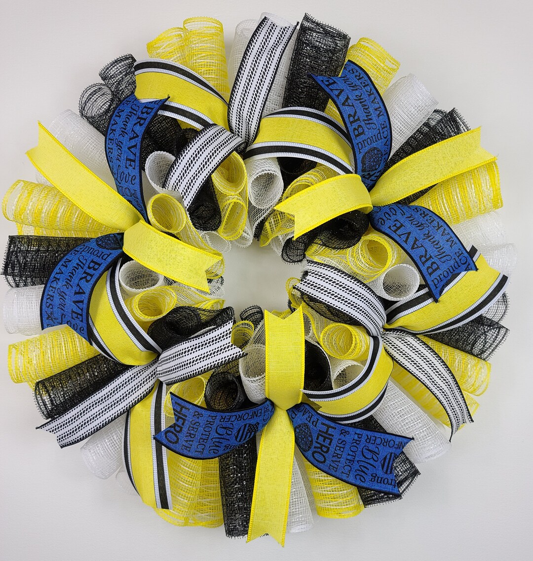 911 Dispatcher Front Door Wreath, Police Dispatcher Door Decor ...