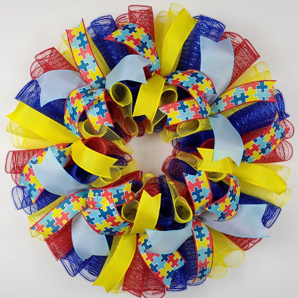 Autism Wreath - Etsy