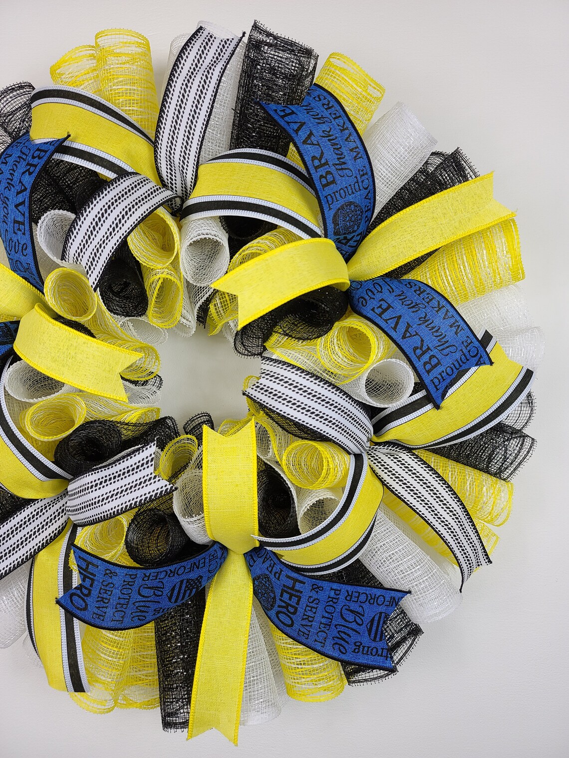 911 Dispatcher Front Door Wreath, Police Dispatcher Door Decor ...