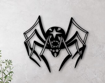 Metal Spider Web Decor Art Black Metal Wall Art for Home - Etsy