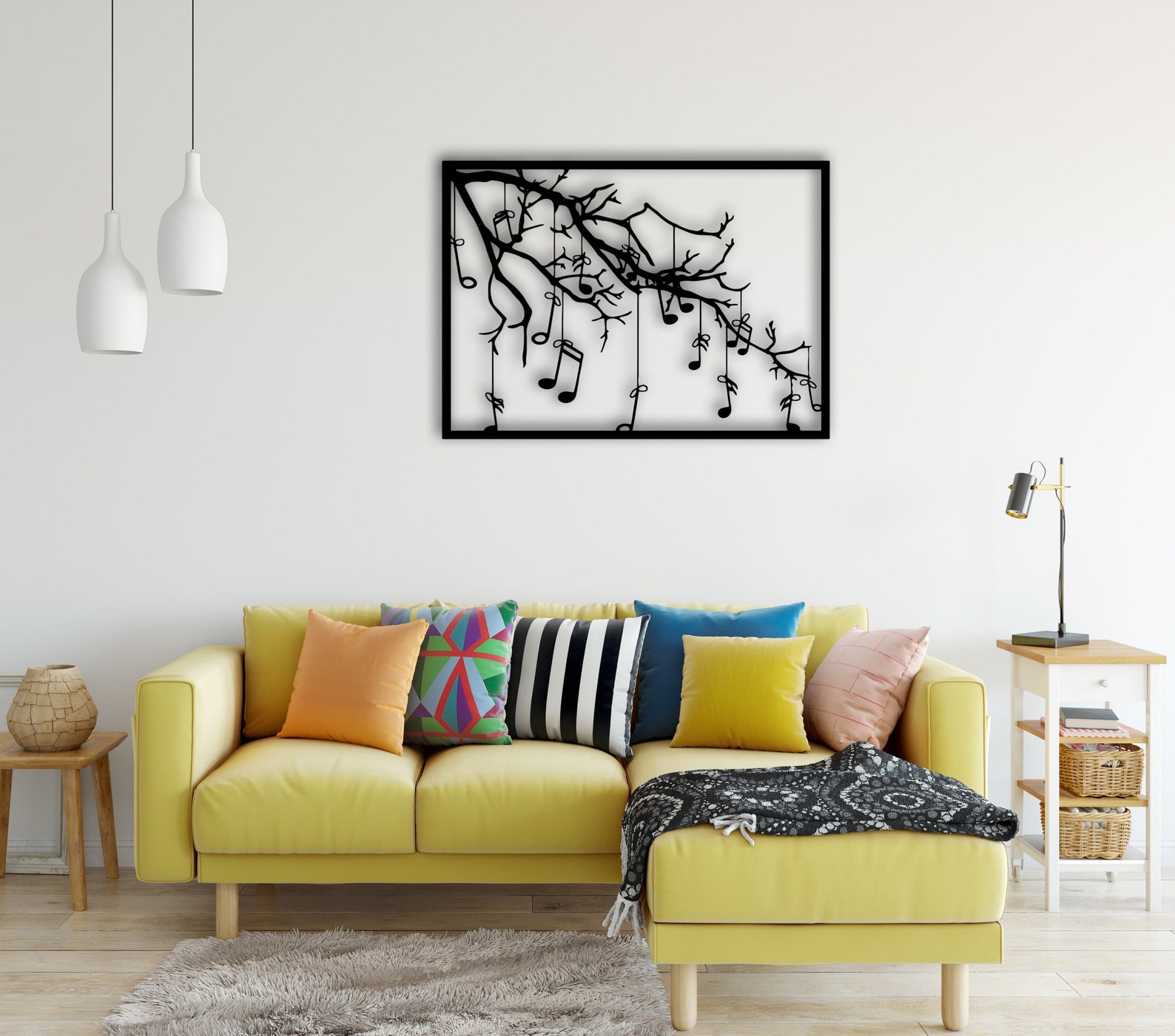 Tree of Music Wall Art, Metal Wall Decor, Music Decor, Music Decor ...