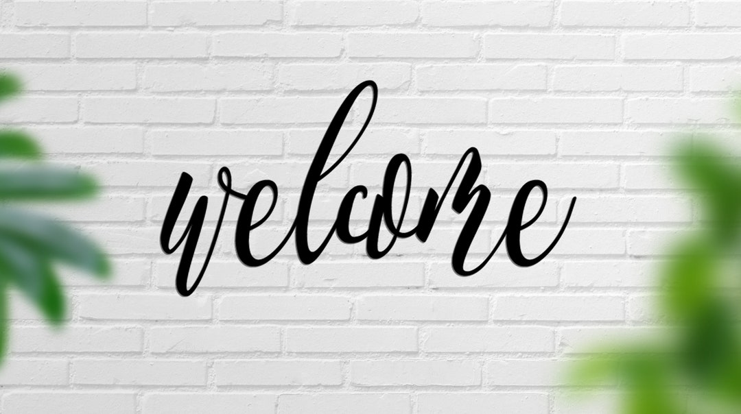 Welcome ,outdoor Welcome Sign, Sign,door Wall Art, Metal Wall Decor ...