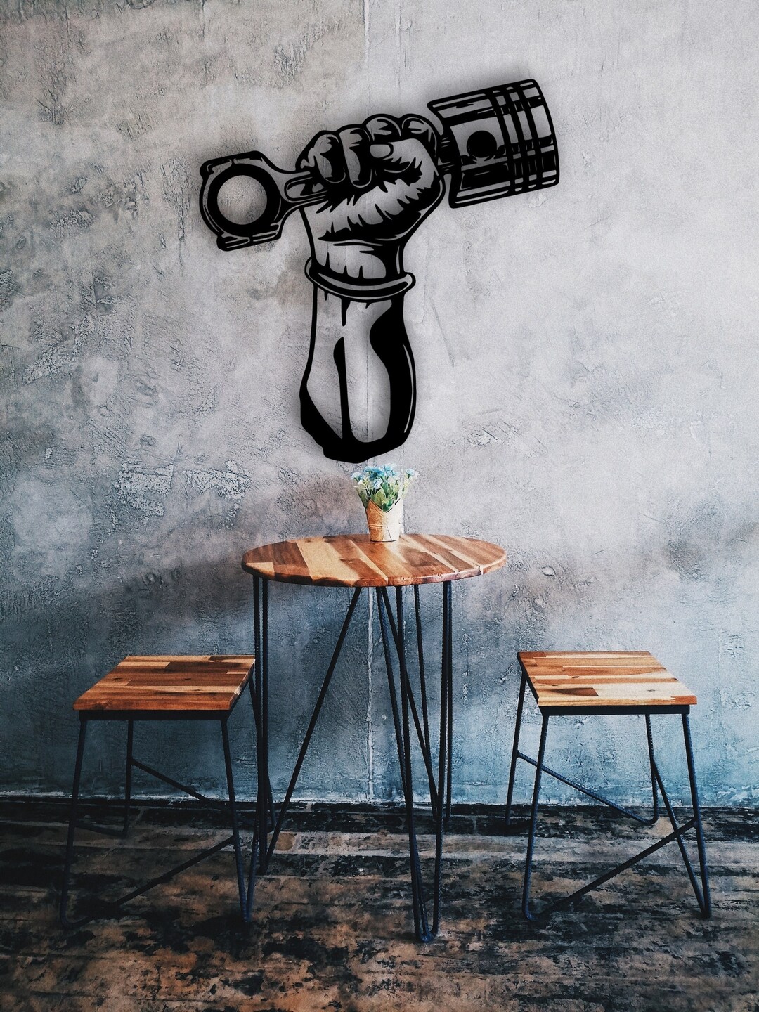 Engine Piston Metal Wall Art, Engine Piston Metal Home Decor, Metal ...