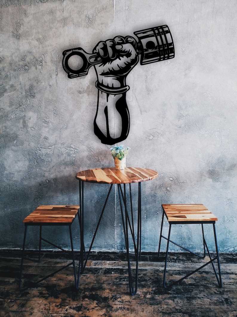 Engine Piston Metal Wall Art Engine Piston Metal Home Decor - Etsy