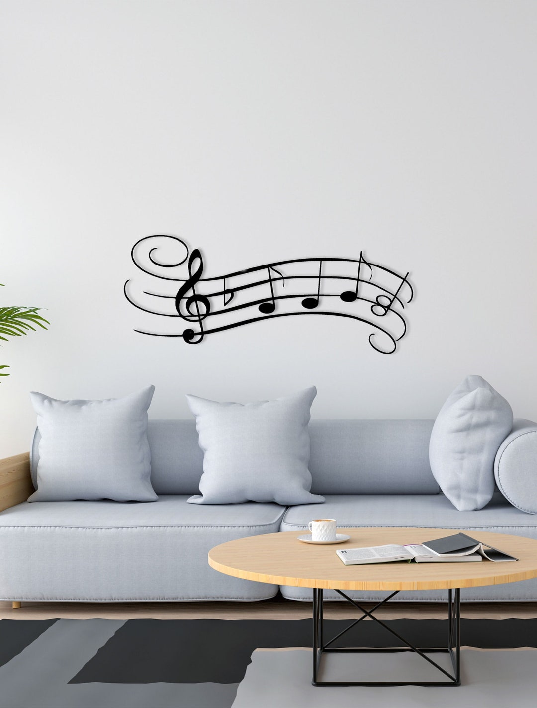 Joyfully Music Notes Wall Art, Metal Wall Decor, Music Decor, Music ...