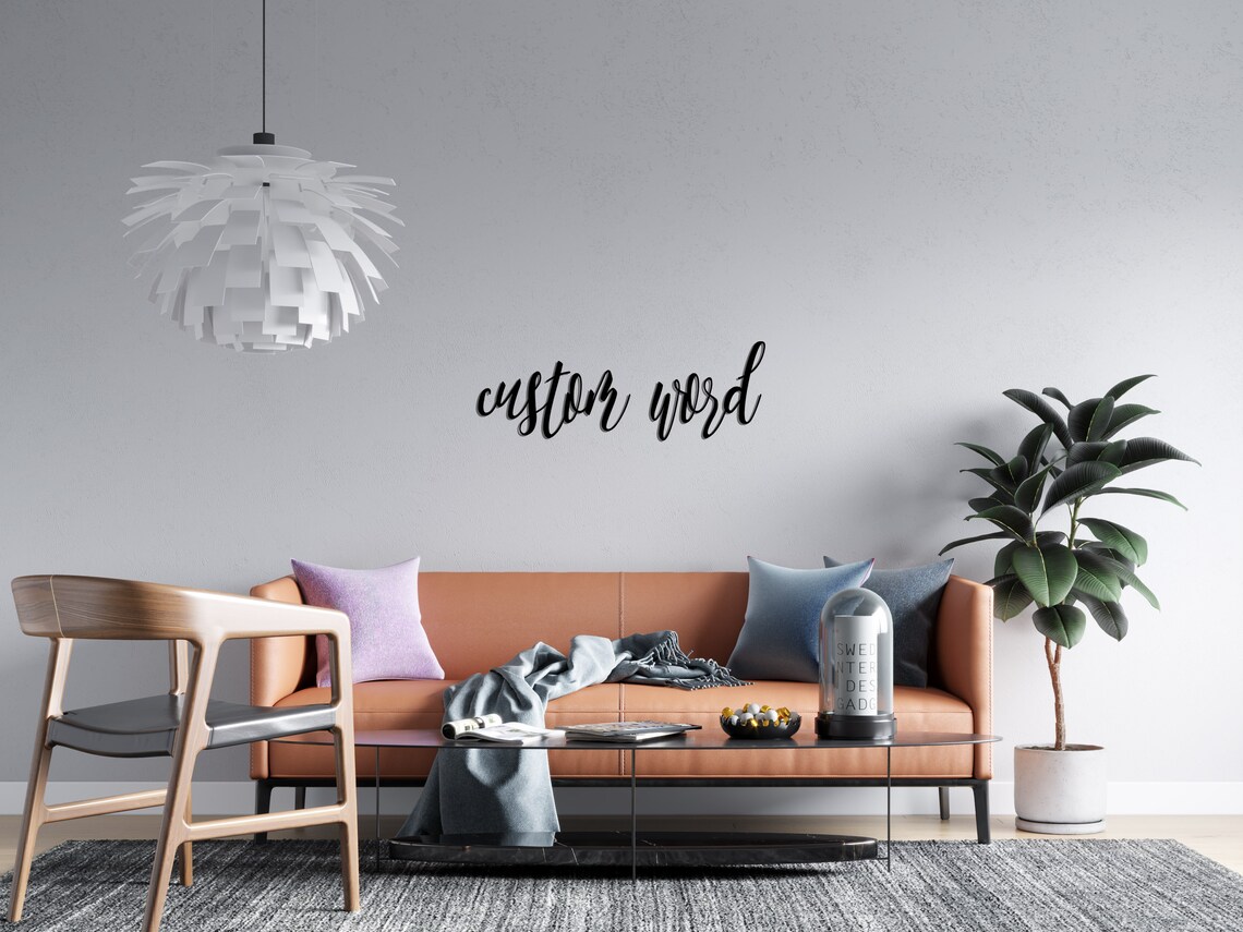 Custom Word metal Cursive Word Sign Signmetal Wall Art - Etsy