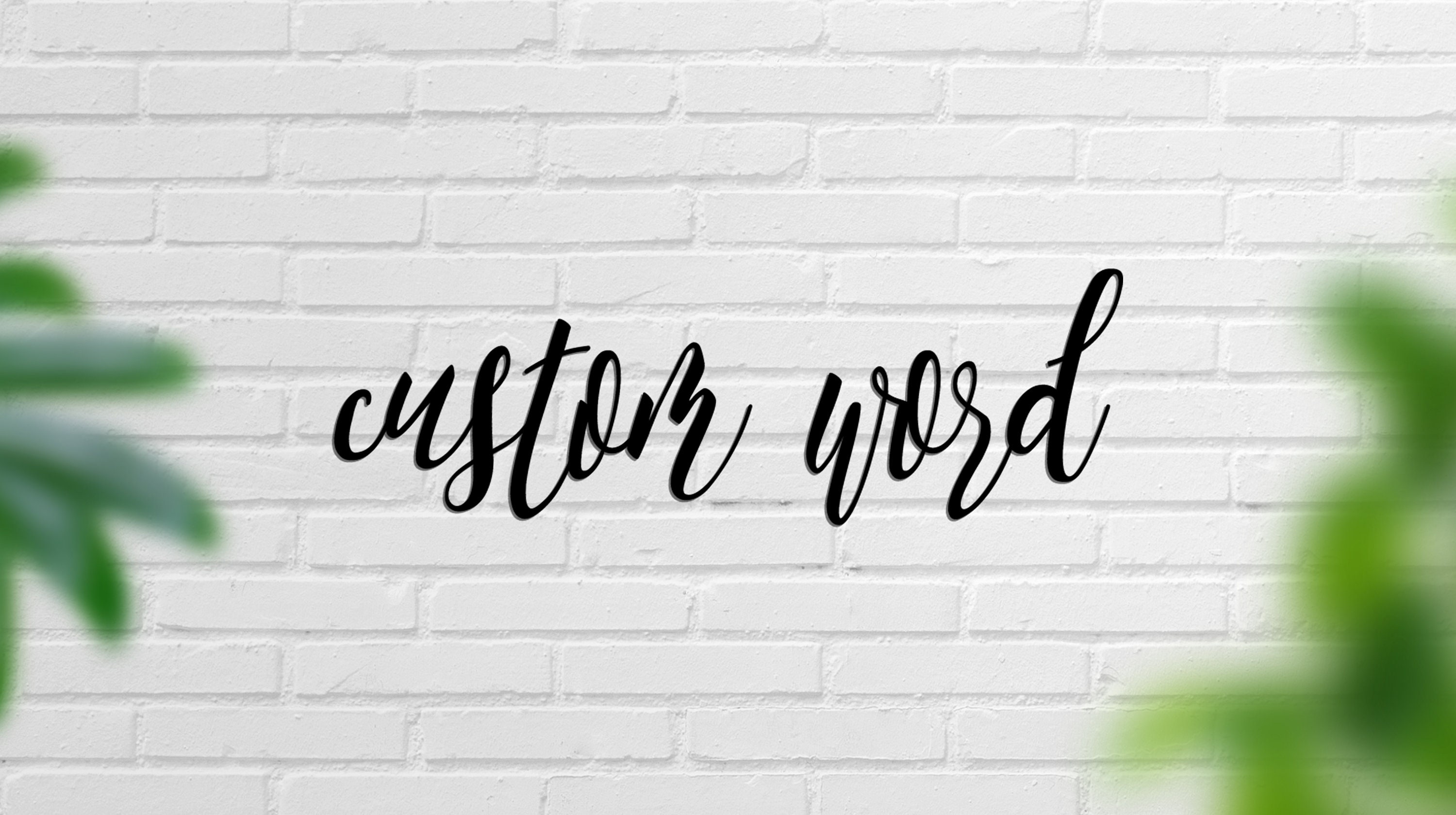 Custom Word metal Cursive Word Sign Signmetal Wall Art | Etsy