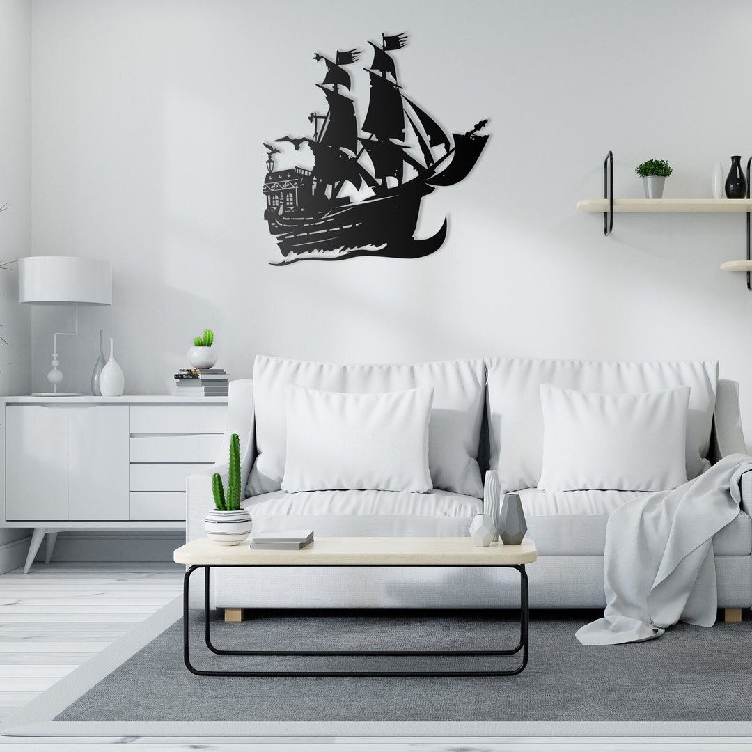 Ship Metal Wall Decor, Nautical Decor, Ship Sign Metal Wall Decor ...