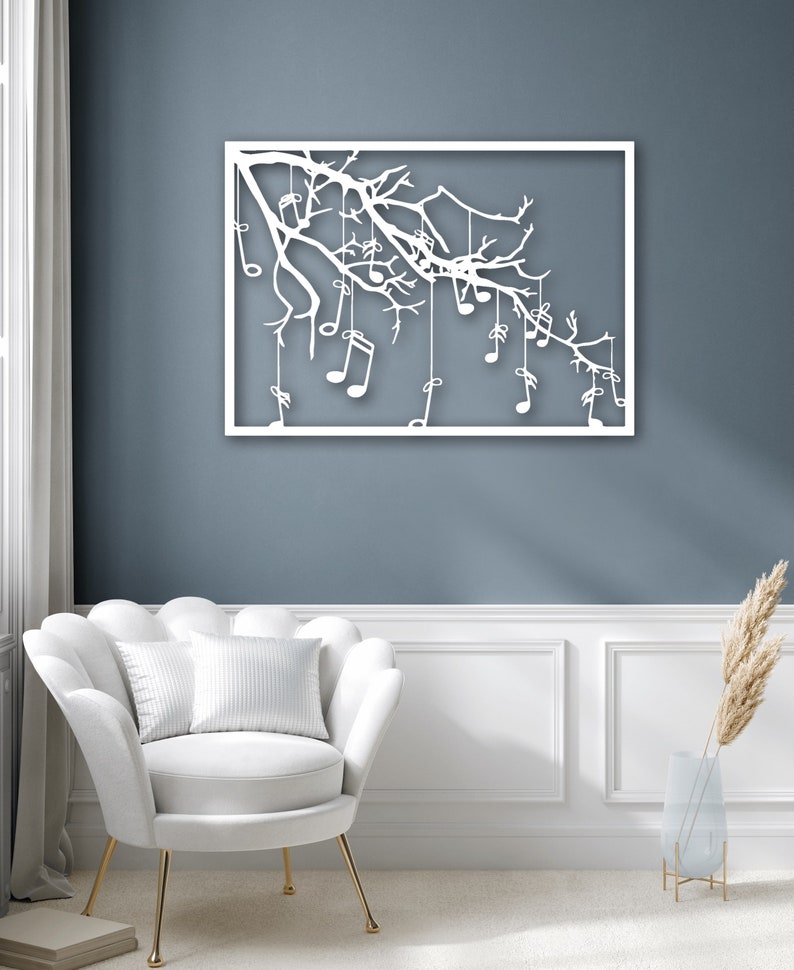 Tree of Music Wall Art, Metal Wall Decor, Music Decor, Music Decor ...