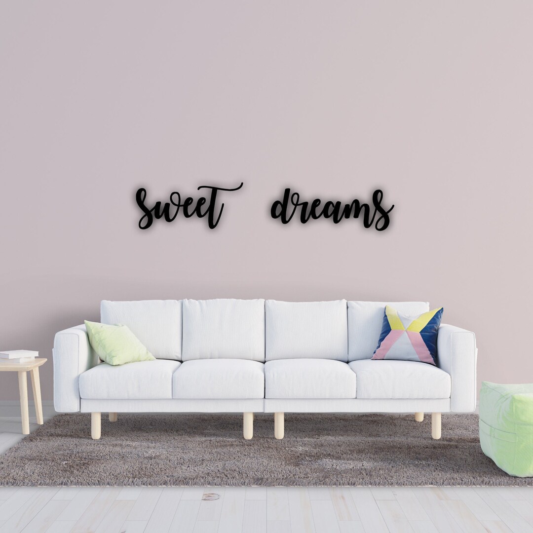 Sweet Dreams ,metal Cursive Word Sign,, Sign,metal Wall Art, Metal Wall ...