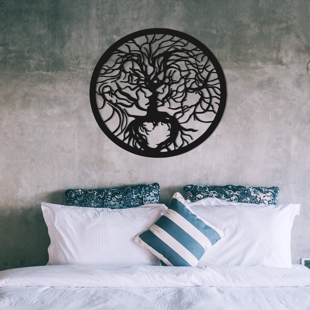 Tree Human Metal Wall Decor, Tree Face Wall Art, Home Decor ...