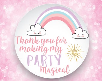 Rainbow Stickers, Rainbow Birthday Party, Rainbow Party Stickers ...