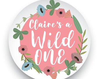 Personalized Wild One Stickers Birthday Labels Tribal - Etsy