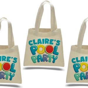 3 Pool Party Gift Bags, Pool Party Favors, Pool Party Treat Bags, Pool ...