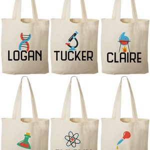 6 Science Treat Bags, Science Party Favor Bags, Science Party Favors ...