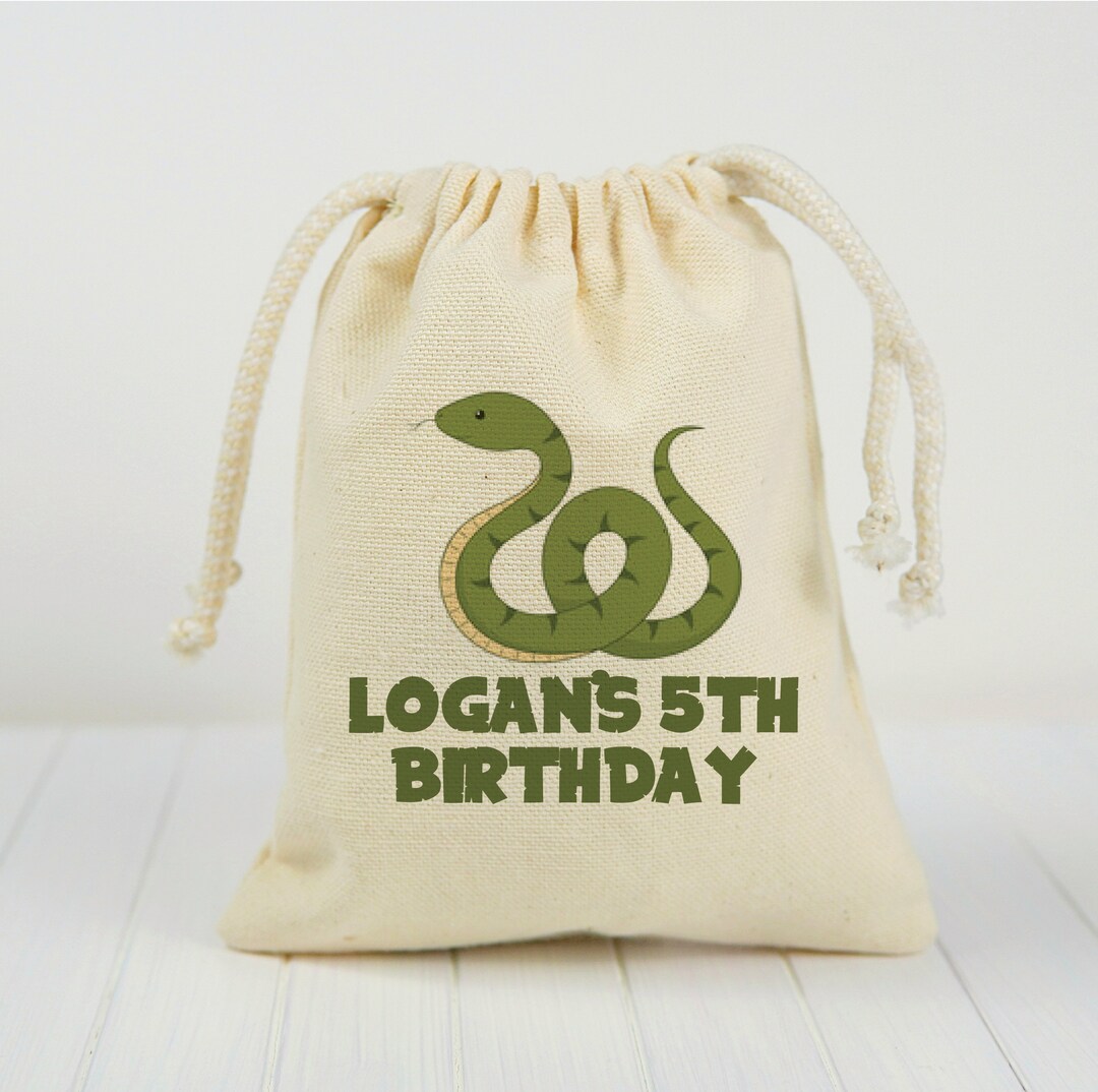Snake Treat Bag, Snake Party Favor Bags, Snake Goodie Bags, Snake ...