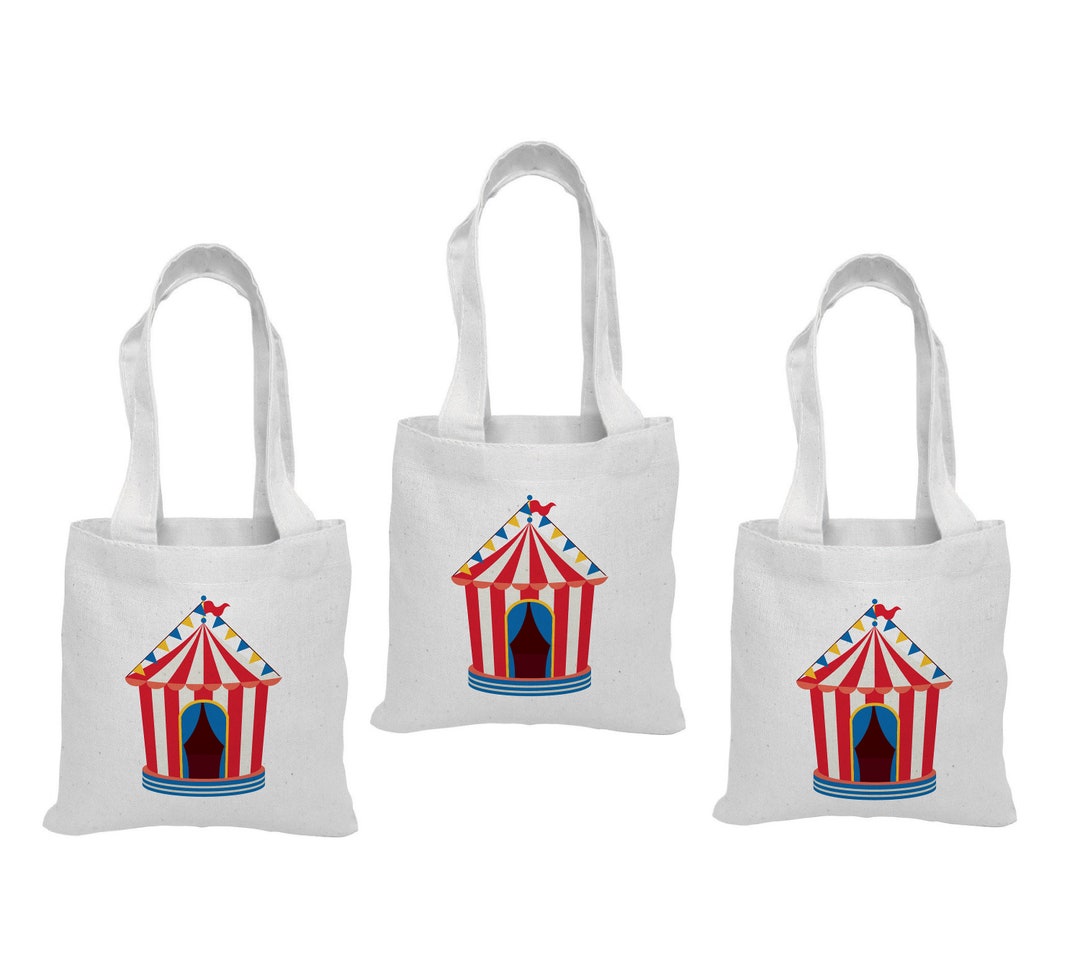 Set of 3 Circus Goodie Bags, Circus Party Favor Bags, Circus Gift Bags ...