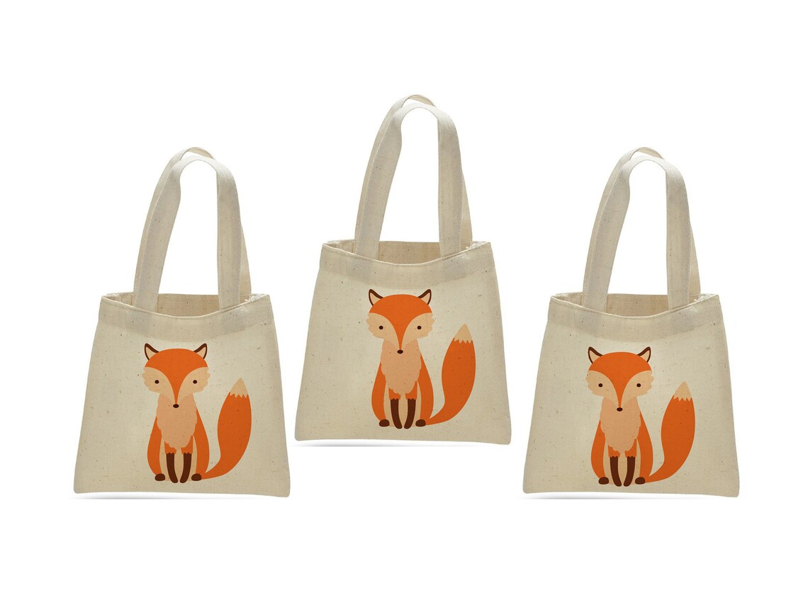 3 Fox Party Favor Bags Fox Party Favors Party Favor Bags | Etsy