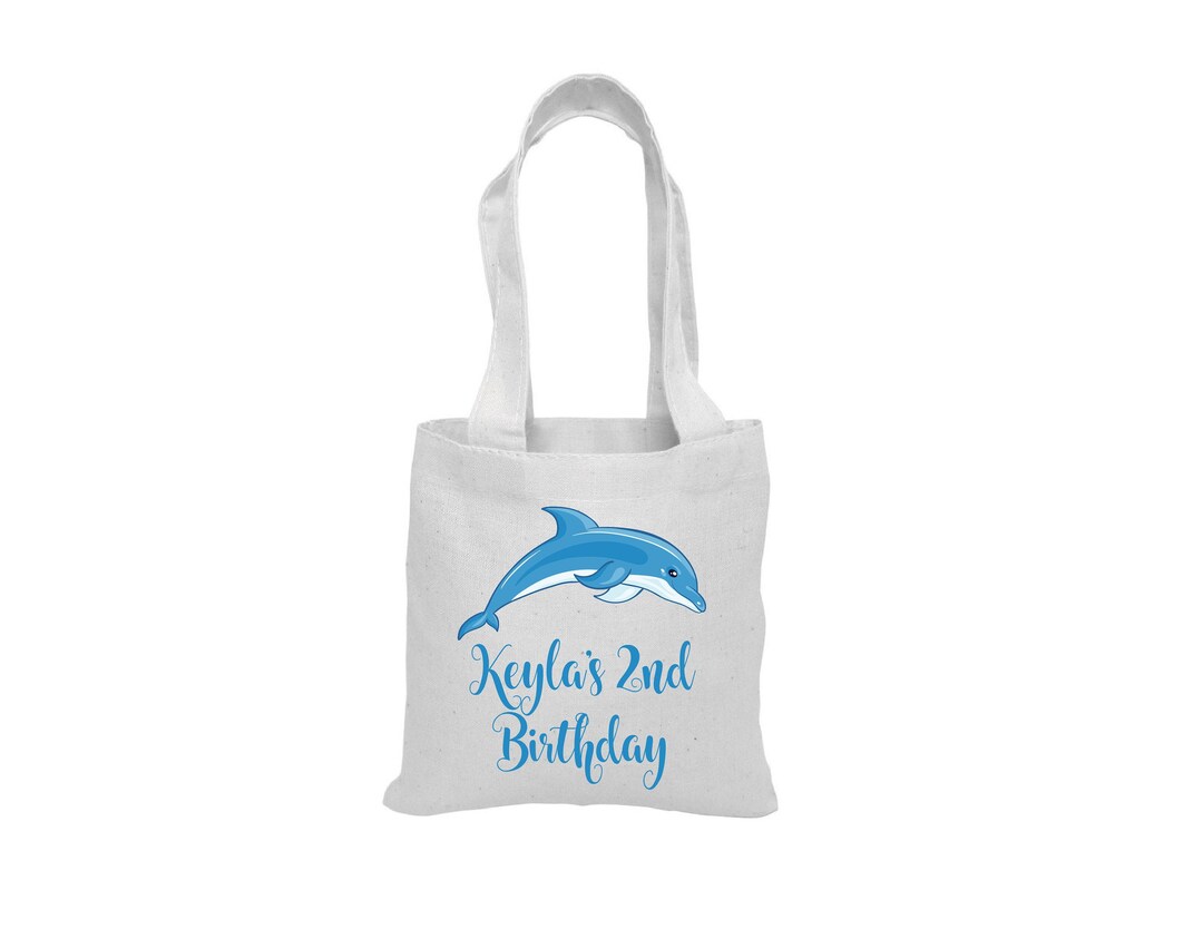 6 Dolphin Party Favor Bags, Dolphin Party Favors, Beach Treat Bags ...