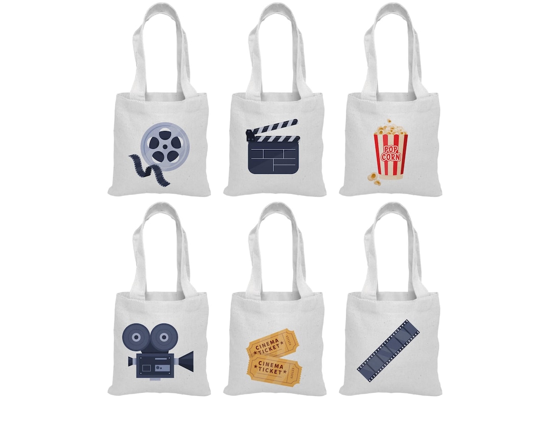 Set of 6 Movie Party Favor Bags - Etsy