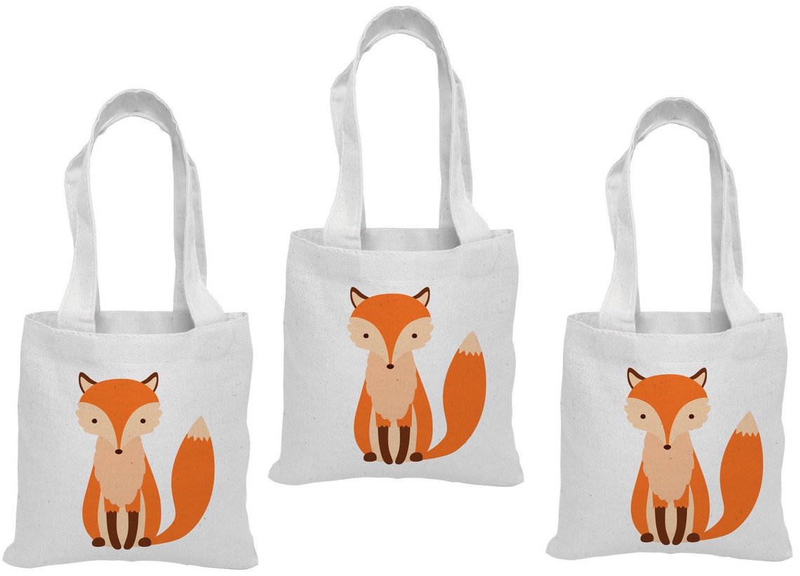 3 Fox Party Favor Bags Fox Party Favors Party Favor Bags - Etsy