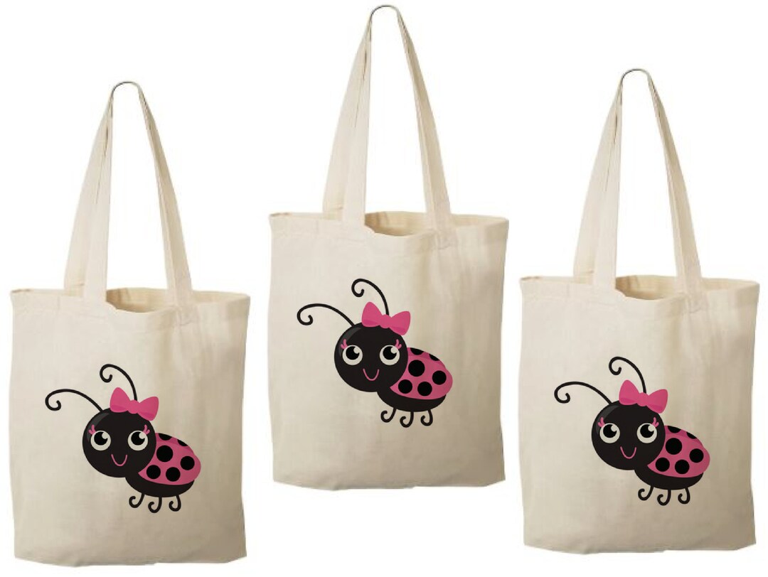 3 Ladybug Treat Bags, Ladybug Party Favor Bags, Lady Bug Gift Bags ...