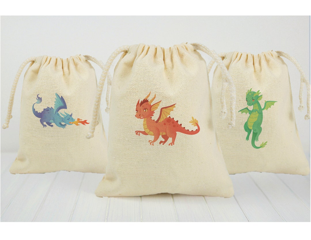 Dragon Treat Bags, Dragon Party Favor Bags, Dragon Birthday Bags ...