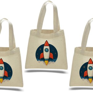 3 Rocket Treat Bags, Rocket Party Favor Bags, Space Party Favors ...