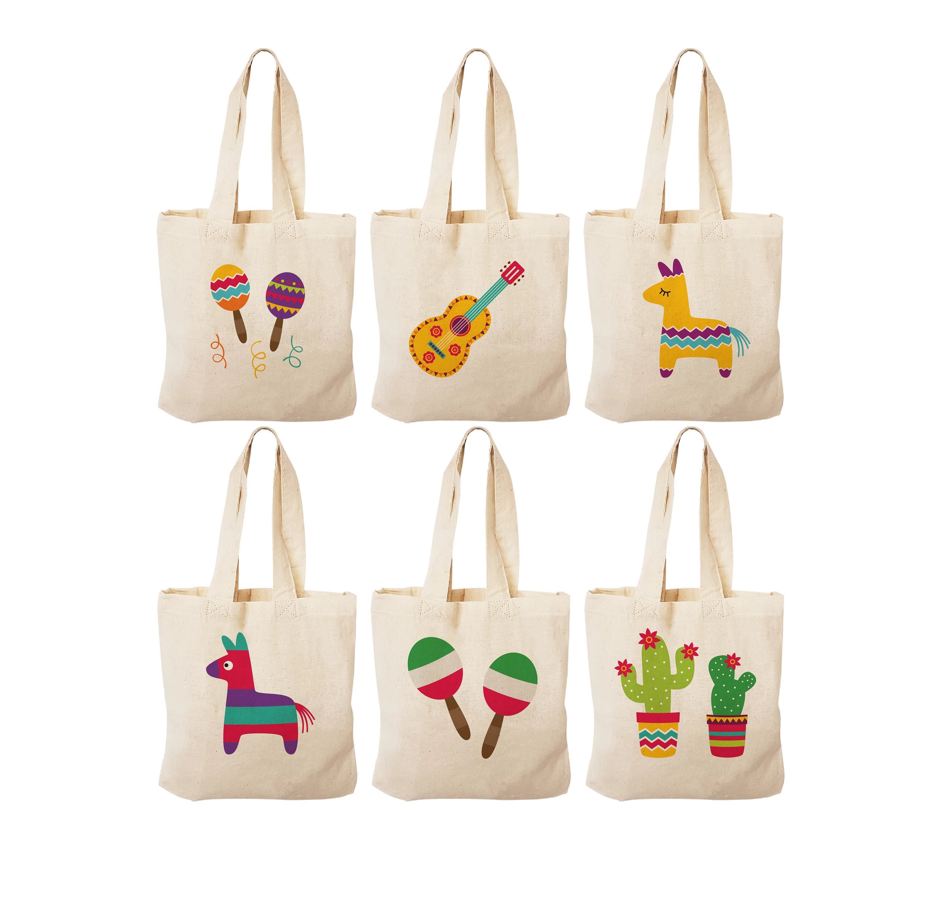 6 Fiesta Treat Bags Fiesta Party Favor Bags Fiesta Party | Etsy