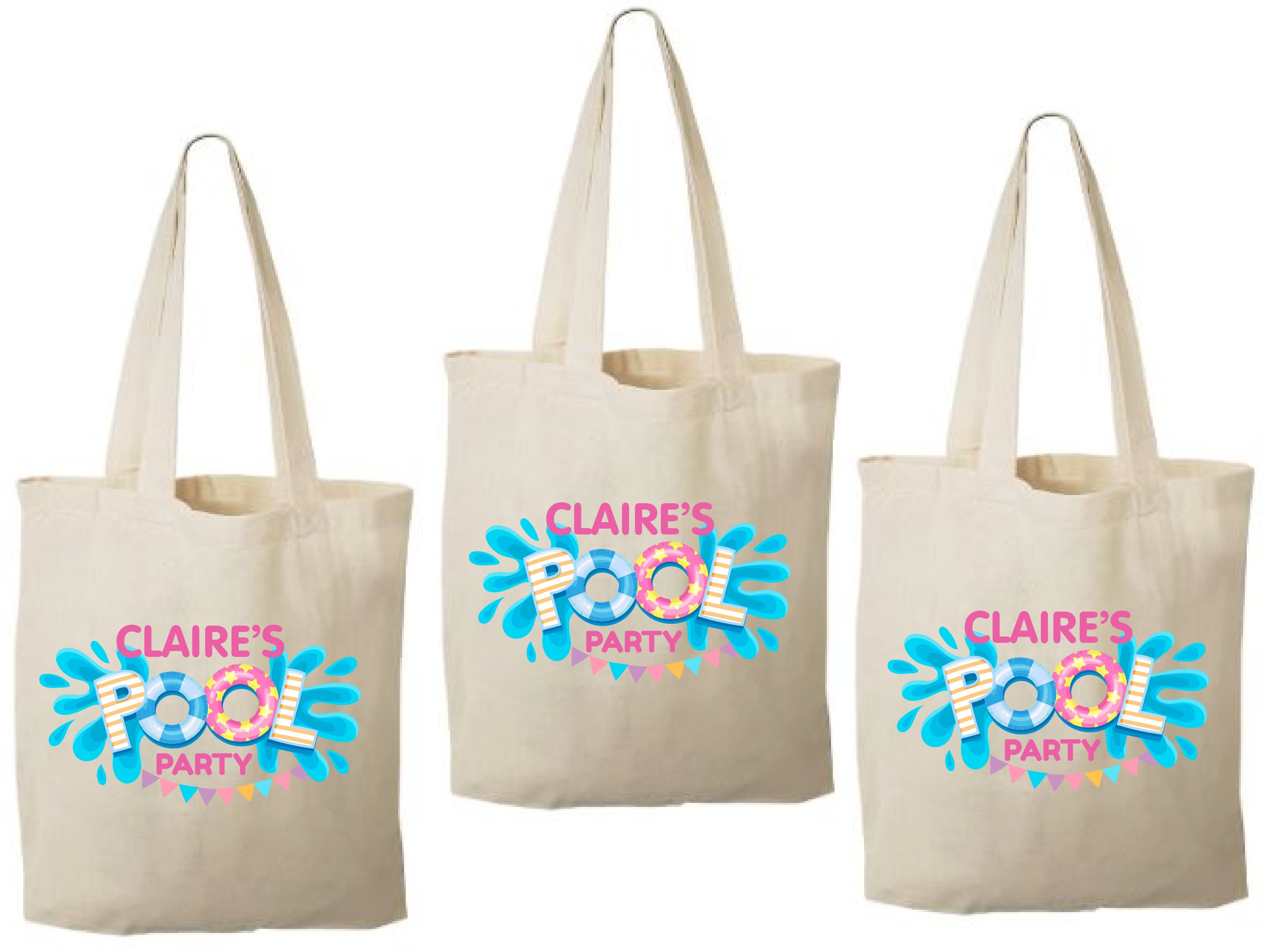 3 Pool Party Gift Bags Pool Party Favors Pool Party Treat - Etsy