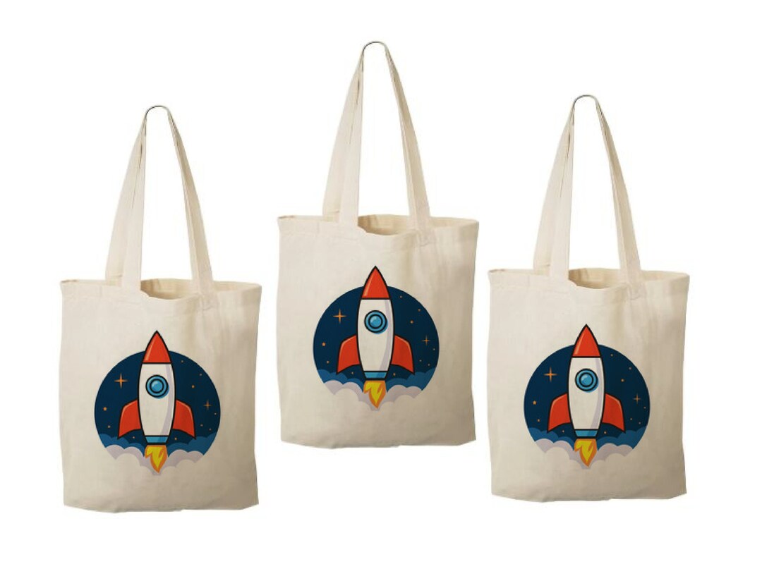3 Rocket Treat Bags, Rocket Party Favor Bags, Space Party Favors ...