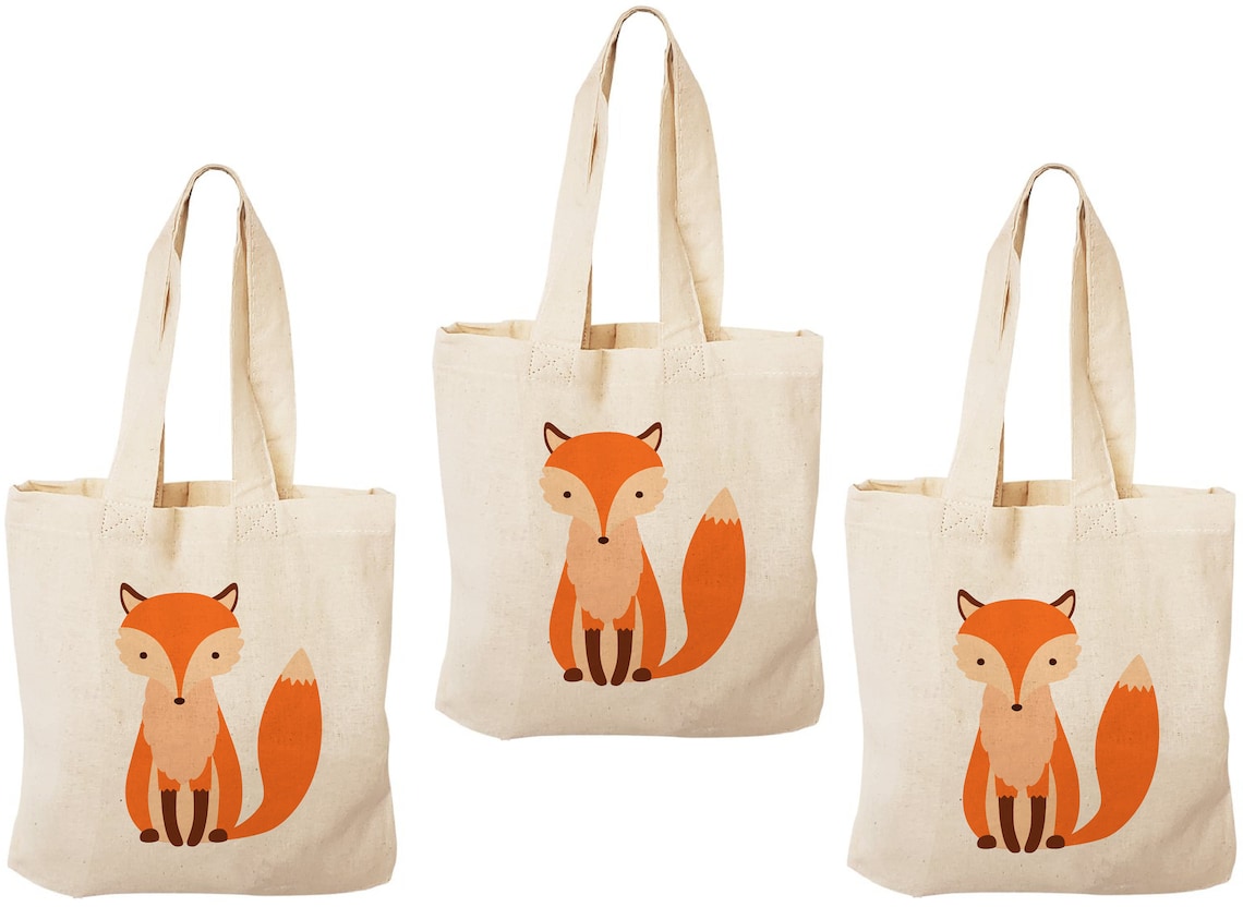 3 Fox Party Favor Bags Fox Party Favors Party Favor Bags - Etsy