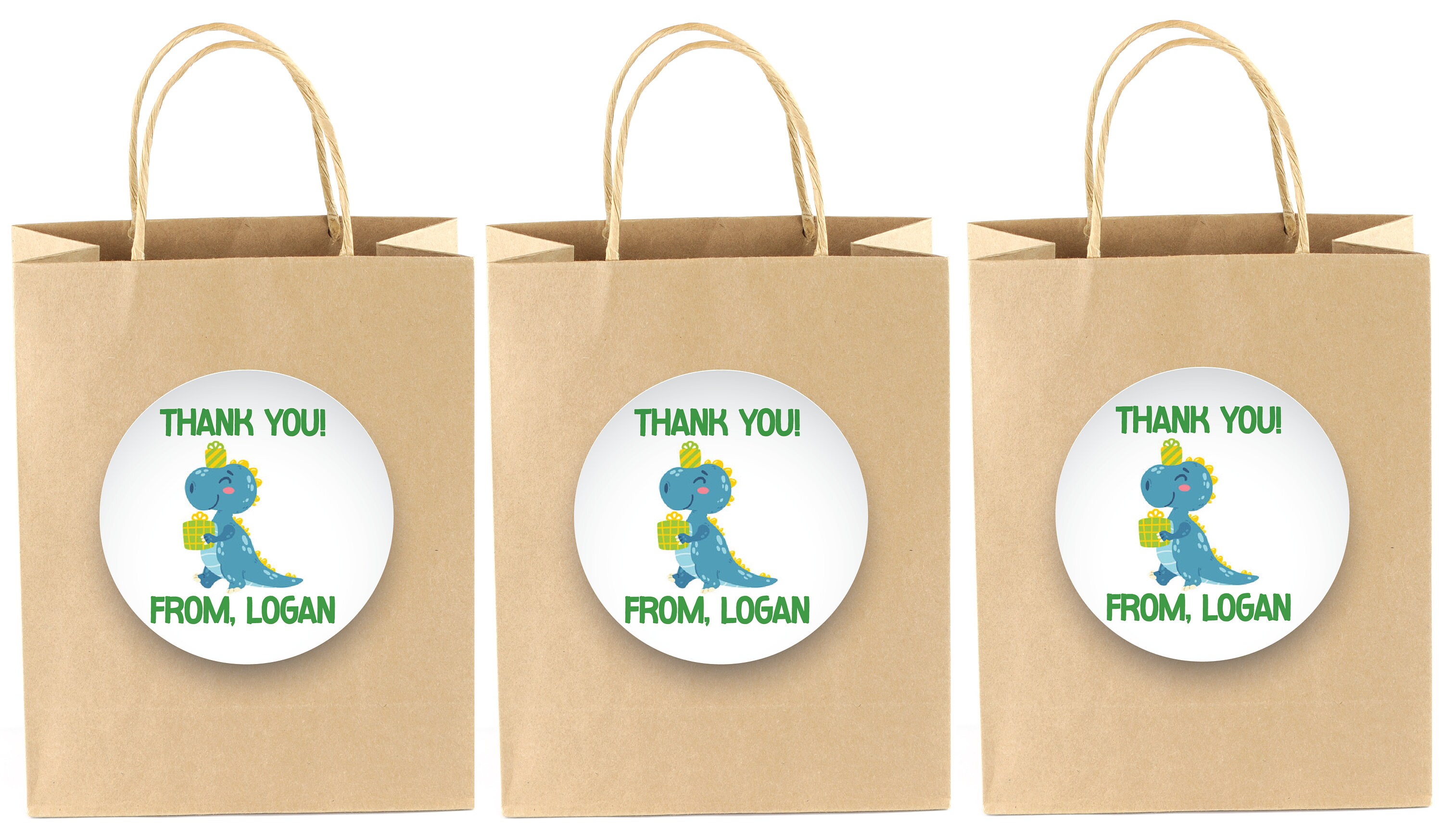 Dinosaur Birthday Stickers Dinosaur Party Favor Stickers - Etsy