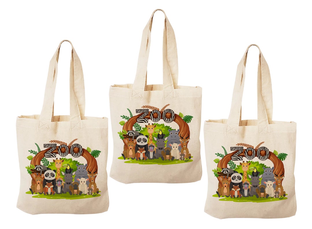3 Zoo Treat Bags, Zoo Treat Bags, Zoo Gift Bags, Zoo Party Favors ...