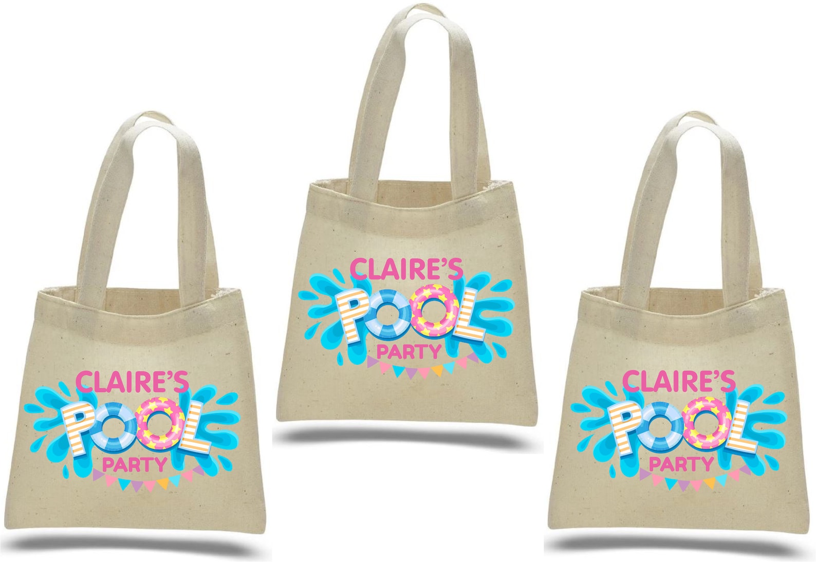 3 Pool Party Gift Bags Pool Party Favors Pool Party Treat - Etsy