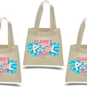 3 Pool Party Gift Bags, Pool Party Favors, Pool Party Treat Bags, Pool ...
