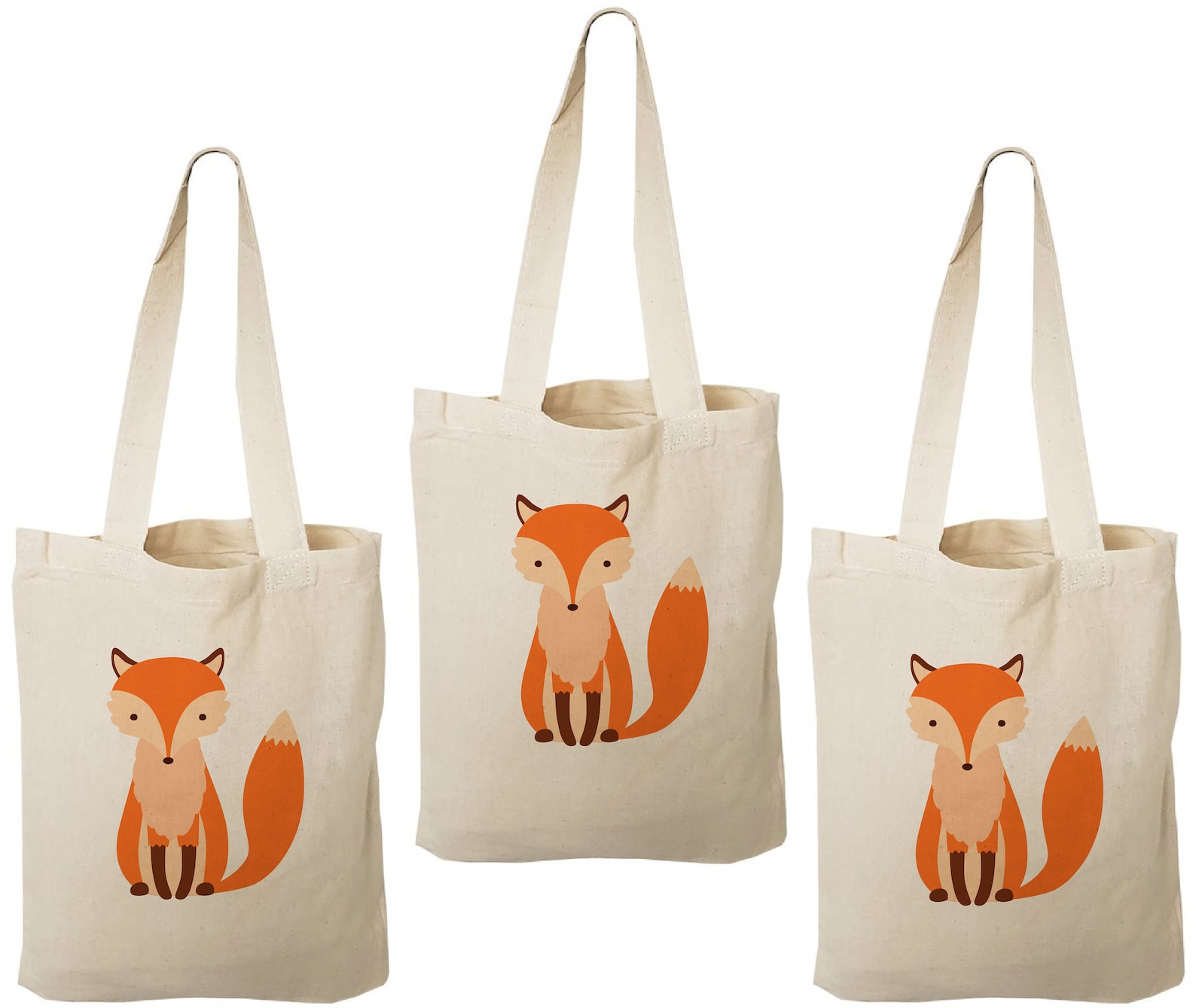 3 Fox Party Favor Bags Fox Party Favors Party Favor Bags - Etsy